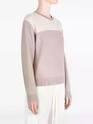 Frenckenberger Colour-block Crew-neck Sweater