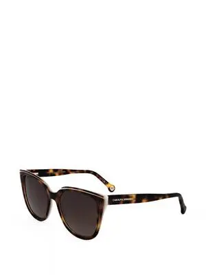 Carolina Herrera Tortoiseshell-effect Cat-eye Sunglasses - Brown
