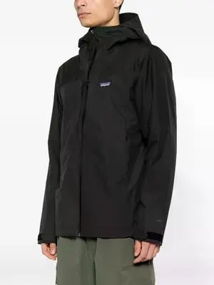 Patagonia Logo-patch Hooded Jacket - Black