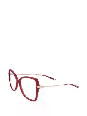 Carolina Herrera Crystal-embellished Square-frame Glasses - Red