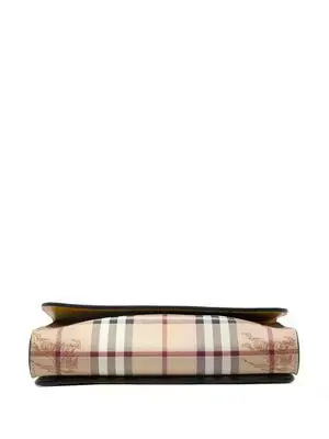 Burberry Haymarket Check Coated Canvas And Calfskin Crossbody Bag