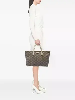 Gucci 2016-2026 Large Gg Supreme Tote Bag - White
