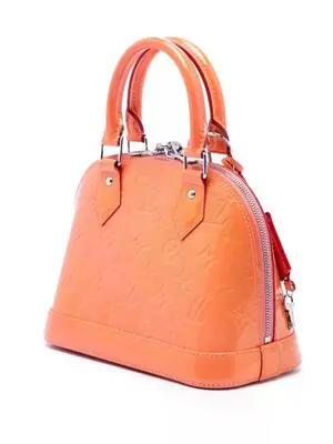 LOUIS VUITTON Monogram Vernis Alma Bb Satchel - Orange