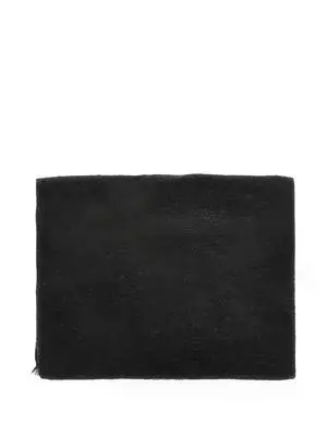 Emporio Armani Logo-embroidered Fringed Scarf