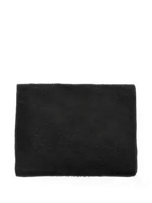 Emporio Armani Logo-embroidered Fringed Scarf
