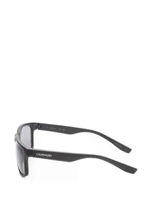 Calvin Klein Matte-finish Rectangle-frame Sunglasses