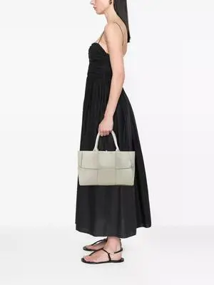 Bottega Veneta Medium Nappa Maxi Intrecciato Arco Tote Bag - White