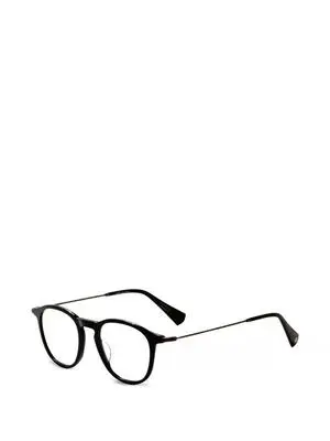 John Varvatos Round Frame Eyeglasses - Black