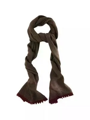 UMA WANG Fringed Ribbed-trim Scarf
