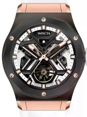 INVICTA Celestial Automatic Watch With Skeleton Dial - Black