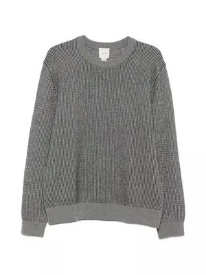 Calvin Klein Waffle-knit Crew-neck Sweater - Grey