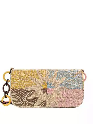 NEVER FULLY DRESSED Beaded Chain-link Clutch