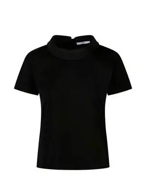 Givenchy Cowl-neck Logo-embroidered T-shirt