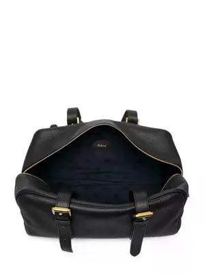 Mulberry Grained Leather Tote Bag With Buckle Detail - Black