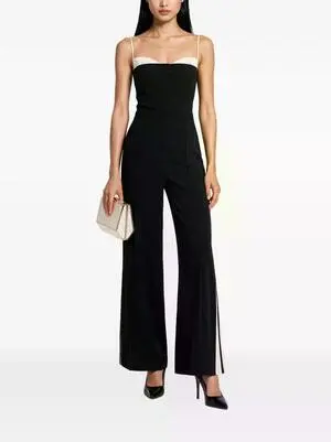 Simkhai Contrast-trim Sleeveless Jumpsuit - Black
