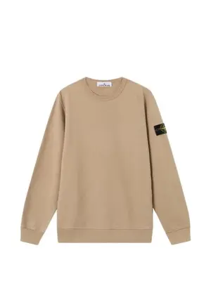 Stone Island Stone Island Cotton Crewneck Sweatshirt With Logo Patch Brown