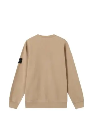 Stone Island Cotton Crewneck Sweatshirt With Logo Patch - Brown