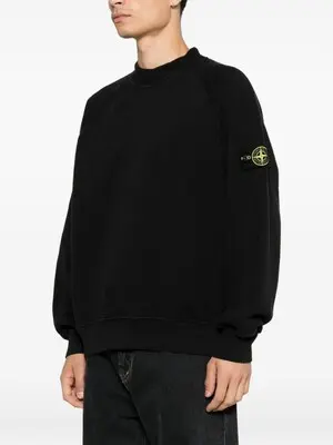 Stone Island Cotton Crewneck Sweatshirt With Logo Patch