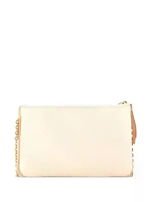 LOUIS VUITTON Double Zip Pochette Monogram Empreinte Leather Clutch Bag - Neutrals