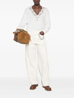 Ermanno Scervino Wool V-necked Sweater