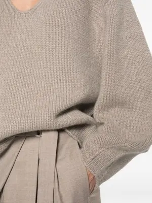 Soft Goat Cashmere V-necked Sweater