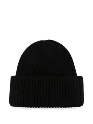 Soft Goat Ribbed Knit Wool Beanie
