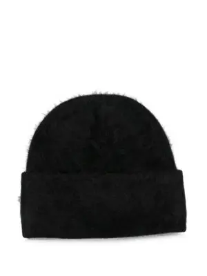 Soft Goat Wool Beanie - Black