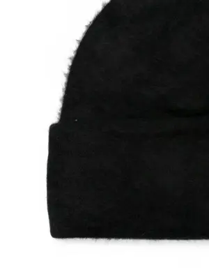 Soft Goat Wool Beanie - Black