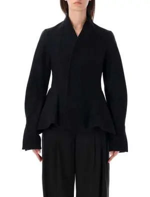 Rick Owens Asymmetrical Wrap Jacket - Nero