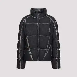 Off-White Bookish Racing Cotton Puffer Jacket - Black