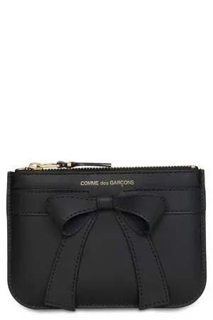 Comme Des Garçons Mini Bow Zip Wallet - Black