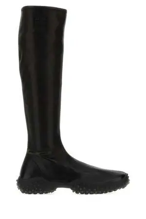 Miu Miu Nappa Leather Pull-on Boots With Rubber Sole