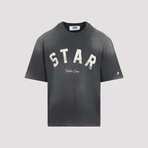 GOLDEN GOOSE Star T-shirt In 100% Cotton - Grey