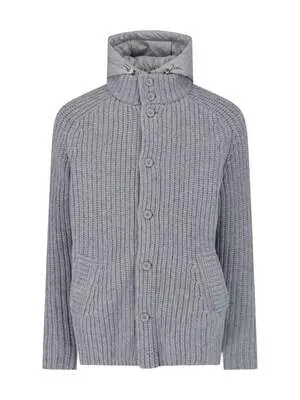 Herno Hooded Knit Cardigan Jacket