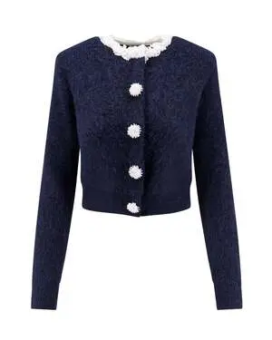 SELF-PORTRAIT Embellished Cropped Cardigan