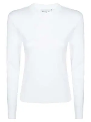 Carhartt Long Sleeve Cotton-elastane Crewneck T-shirt - Bianco