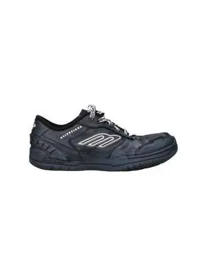 Balenciaga Low-top Leather Lace-up Sneakers - Black