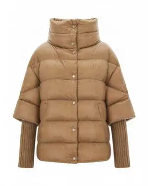 Herno Puffer Jacket With High Collar And Snap Closure