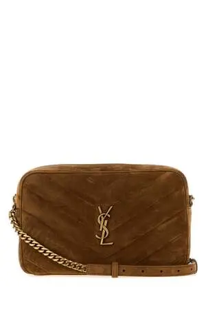 Saint Laurent 23 Cm Suede Loulou Mini Crossbody Handbag