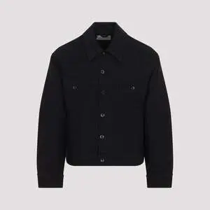 Studio Nicholson Derby-trim Cropped Cotton Jacket