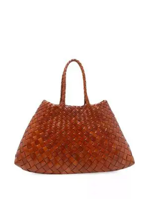 Dragon Diffusion Small Santa Croce Woven-leather Tote Bag - Brown