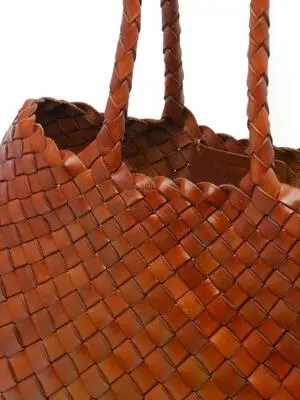 Dragon Diffusion Small Santa Croce Woven-leather Tote Bag
