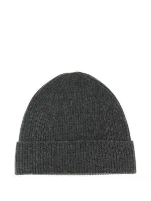 BALLANTYNE Ribbed Cashmere Beanie Hat