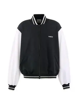 SAINT MXXXXXX Logo-print Striped-trim Jacket