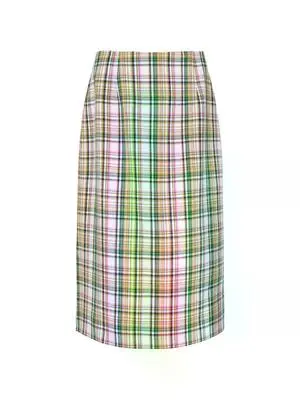 Carolina Herrera Check-pattern Pencil Midi Skirt