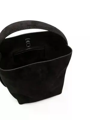 TOTEME Belted Suede Tote Bag - Black