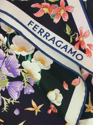 FERRAGAMO Spring-print Diamond Scarf