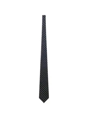 Junya Watanabe Polka-dot Silk Tie - Black