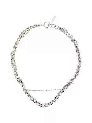JUSTINE CLENQUET Ibra Layered Chain Necklace - Silver