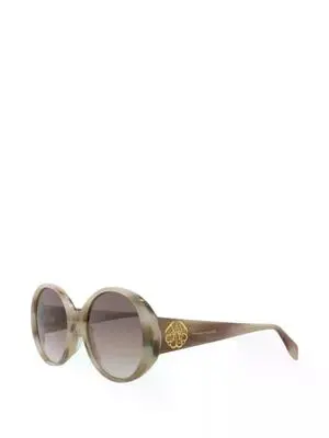 Alexander McQueen Round Frame Sunglasses - Neutrals